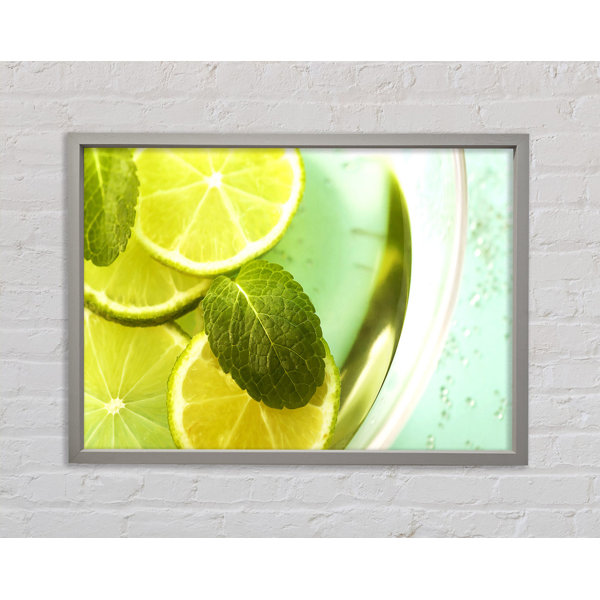 Ebern Designs Zitrone und Minze - Einzelbildrahmen Kunstdrucke auf Leinwand | Wayfair.de